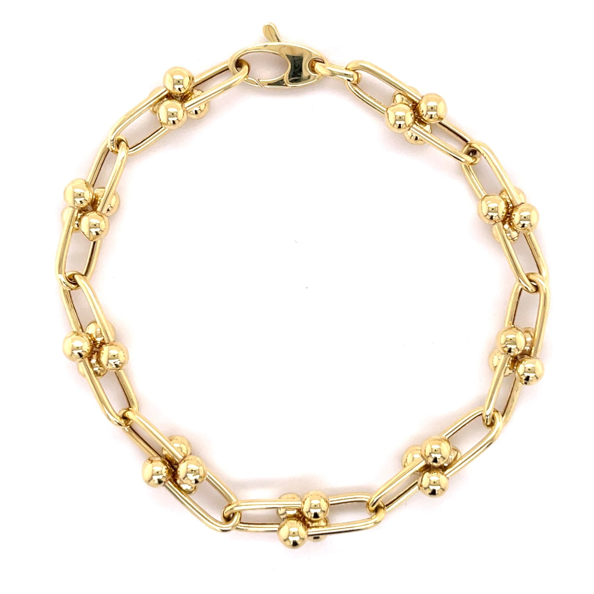 14K Gold U Link Bracelet