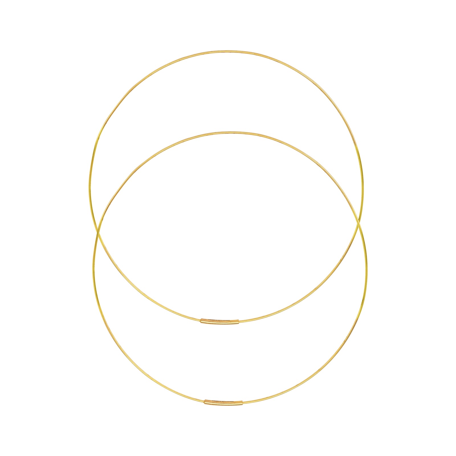 14K Gold Endless Thin Hoops