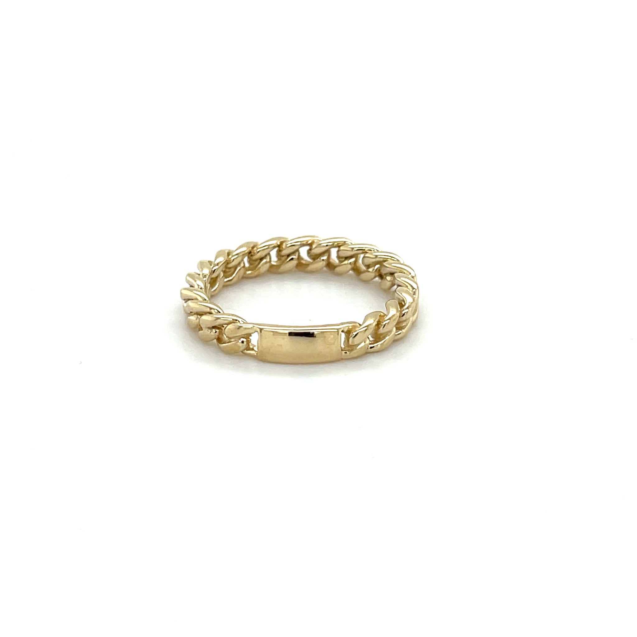 14K Gold Curb Ring