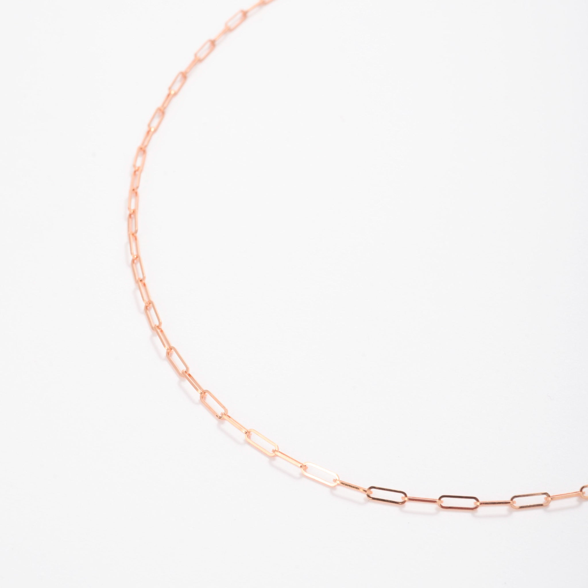 14K Rose Gold Paperclip Necklace