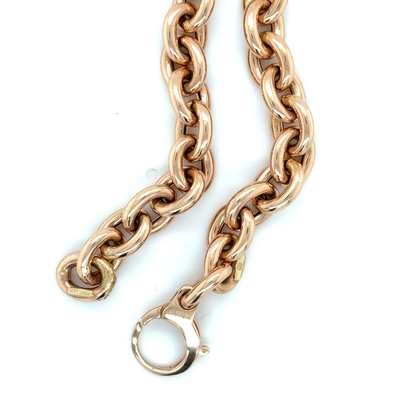 14K Rose Gold Chunky Rolo Bracelet